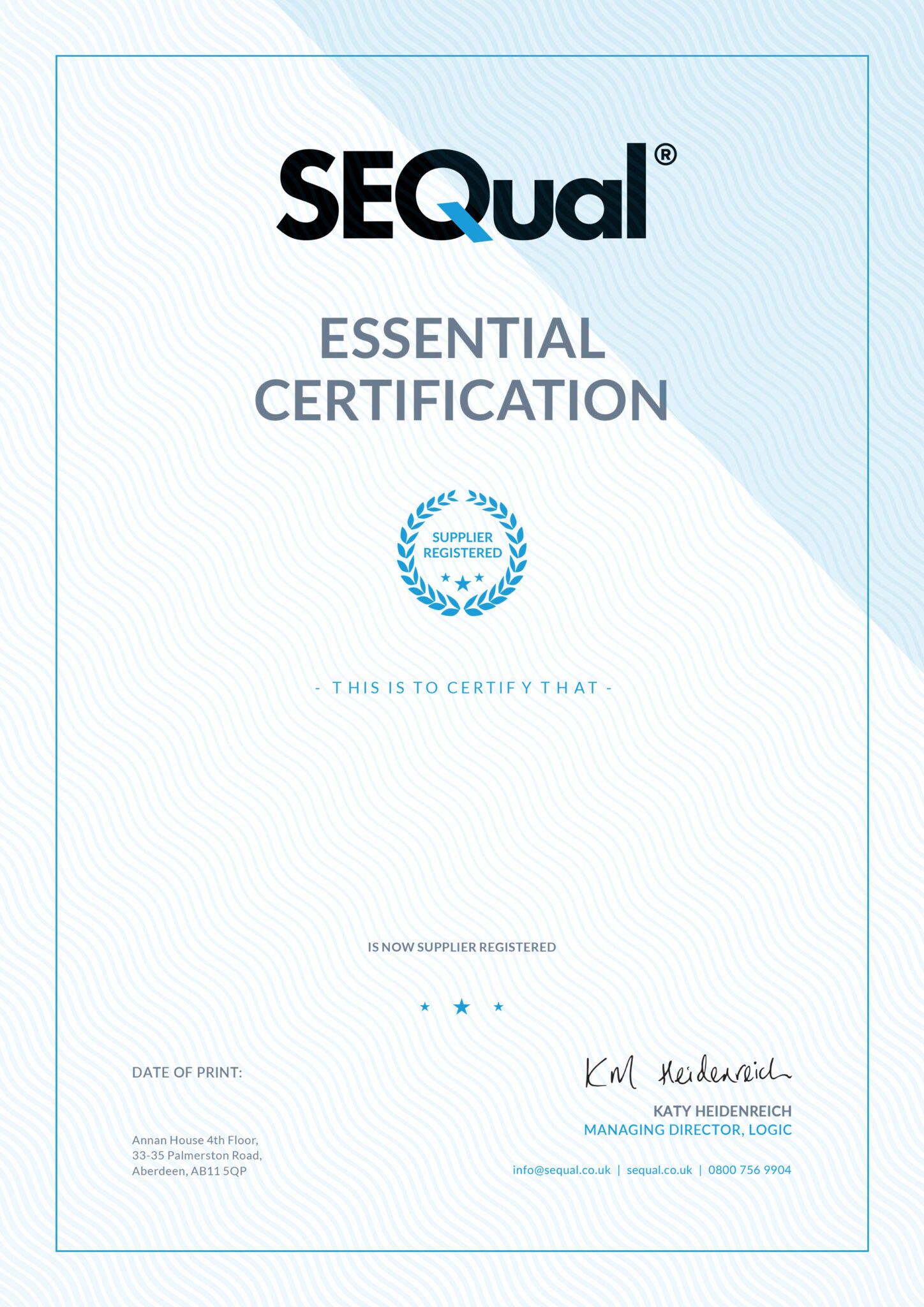 SEQual Launches New Essential Assessment for Low-Risk Suppliers - SEQual